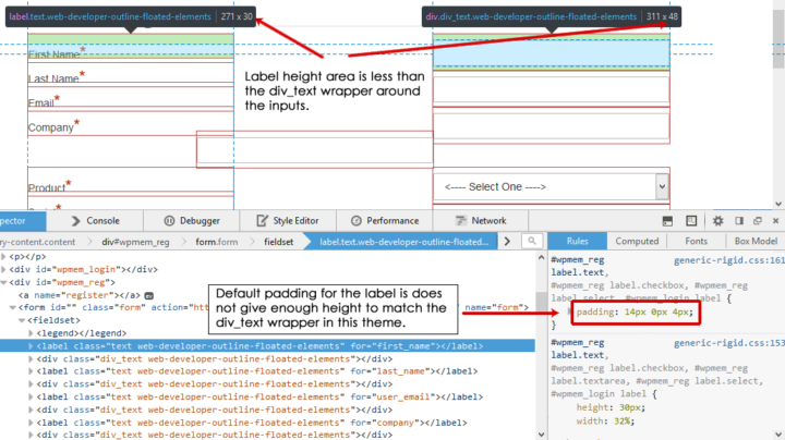 Customizing Form Css Adjusting Floated Form Elements 